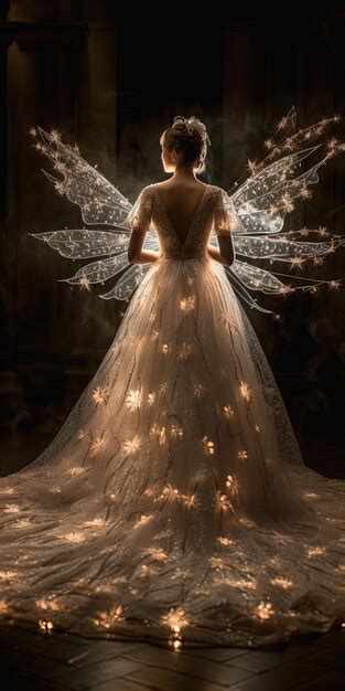 Fairy With Wings That Look Like Angel Wings Premium Ai Generated Image
