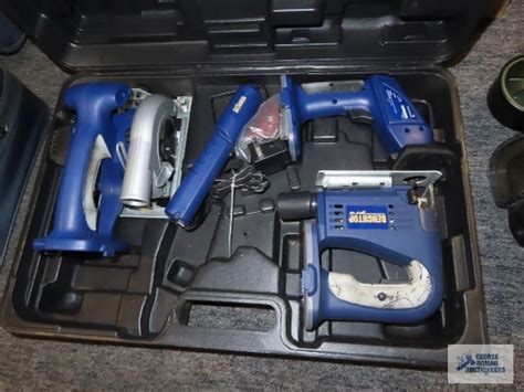 Benchtop Probe Cordless Tool Set With Case Heavy Construction Equipment Light Equipment