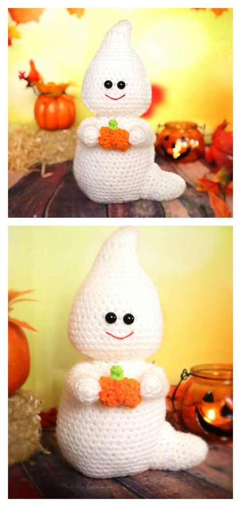 Amigurumi Halloween Mini Ghost Free Crochet Pattern Fall Crochet