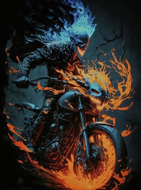 Ghost Rider Digital Art By Creationistlife Pixels