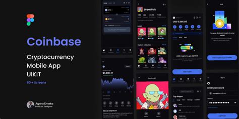 Coinbase Cryptocurrency Mobile App Kit Figma