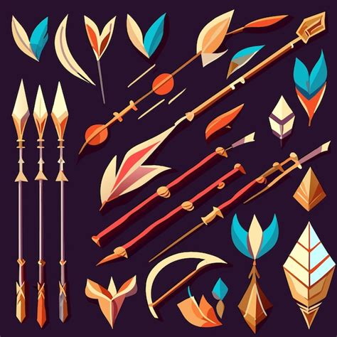 Premium Vector Crafting Fantasy Magic Whimsical Arrows In Illustration