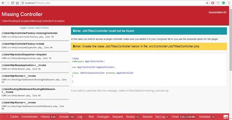 Php Missing Controller Cakephp 349 Stack Overflow