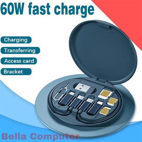Jual 60W 7 IN 1 Kabel USB C Ke USB Tipe C Untuk HP ANDROID Kabel Data Pengisi Daya Cepat Set