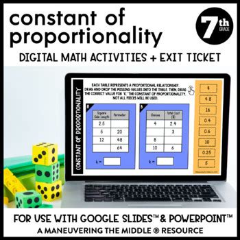 Constant Of Proportionality Digital Math Activity Google Slides Activity