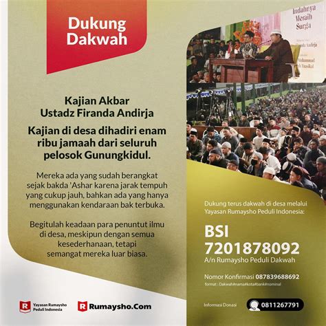 Dukung Dakwah Melalui Yayasan Rumaysho Peduli Rumaysho Peduli Indonesia