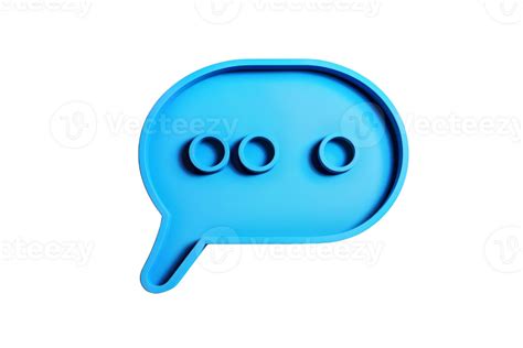 Blue Chat Icon 3d Illustration 51685897 Png