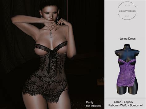 Second Life Marketplace Sexy Princess Janna Dress Violet