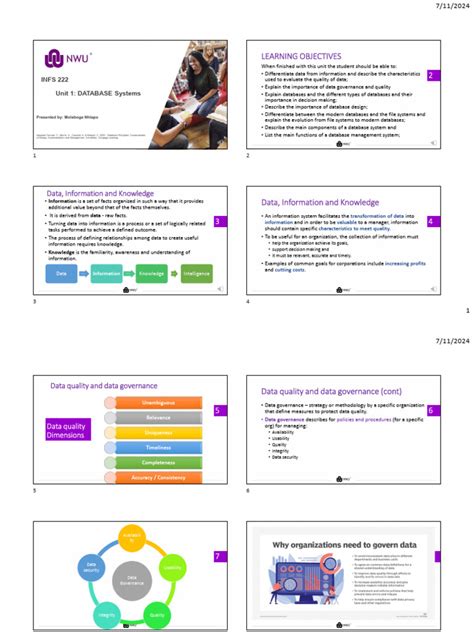 Infs 222 Unit 1 Pdf Databases Information