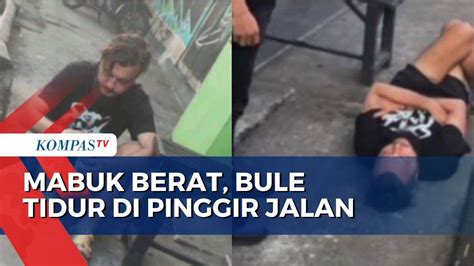 Bikin Onar Bule Mabuk Asal Rusia Tidur Di Pinggir Jalan Kawasan Ubud