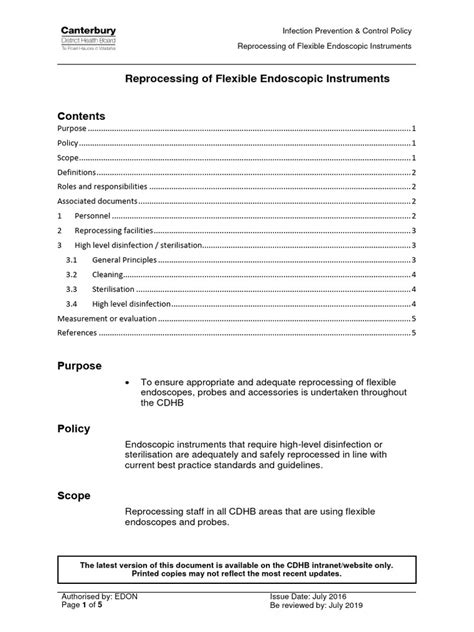 Reprocessing Of Flexible Endoscopes Pdf Sterilization Microbiology Medical Specialties