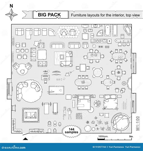Design Plan Line Icons Collection Blueprint Conceptualize Visualization Render Layout