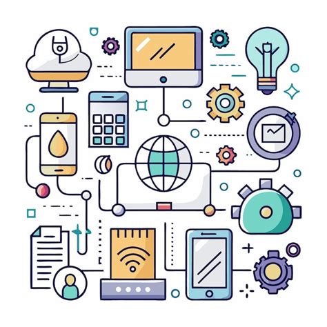 Conexão De Dados De Dispositivos O Futuro Da Tecnologia Vetor Premium