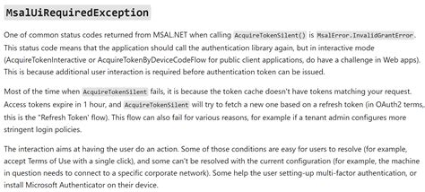Net How Can I Handle MicrosoftIdentityWebChallengeUserException When TokenAcquisition Fails