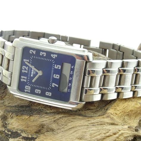 Tissot Mens Rectangle Dial Digital And Analogue Bracelet Watch D130230k Watchcharts Marketplace