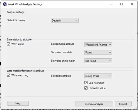 Add On For Weak Word Analysis Reqedit Documentation