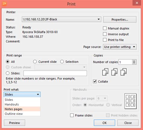 Print Speaker Notes In PPT Presentation