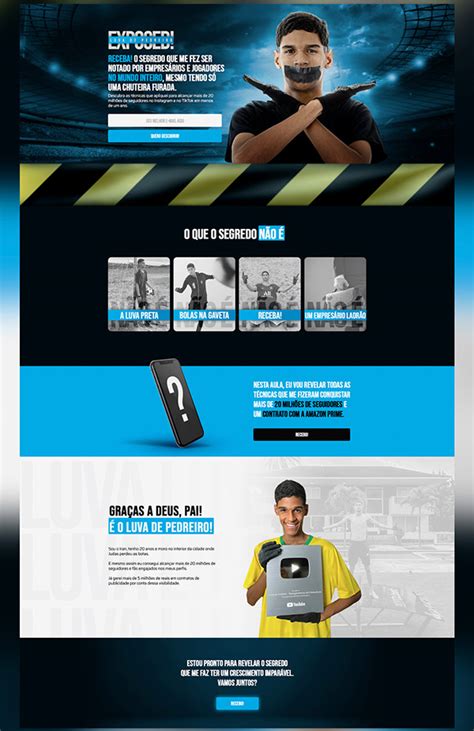 Landing Page Exposed Luva De Pedreiro Behance