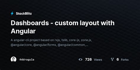 Dashboards Custom Layout With Angular Stackblitz