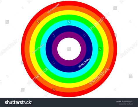 Vibgyor Rainbow Circle Design Tshirt Design Stock Illustration