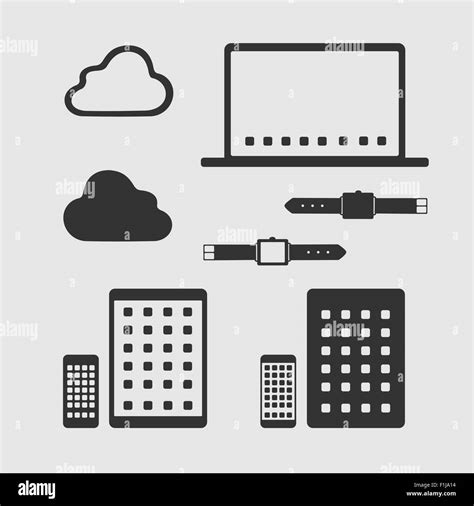 Set Of Vector Symbols Mobile Technology Stock Vector Image And Art Alamy