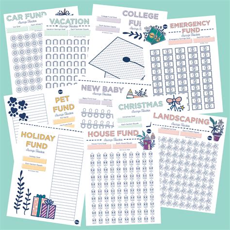 Savings Goal Tracker Bundle Printable The Budget Mom