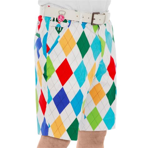 Mens Golf Shorts Funky Funny Loud And Bright Patterns By Royal And Awesome