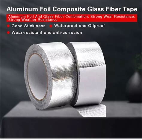 China Customized Fireproof Aluminum Foil Fiberglass Cloth Adhesive Tape