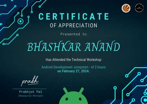 Bhashkar Anand On Linkedin Androiddevelopment Dynamicvertoslpu Workshopcompletion Techskills