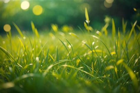 Premium Photo The Beautiful Backdrop Of Grass On The Background Bokeh