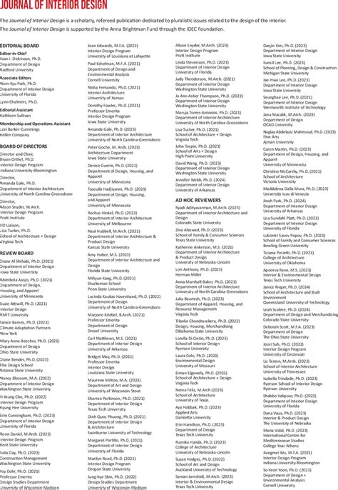 Issue Information 2021