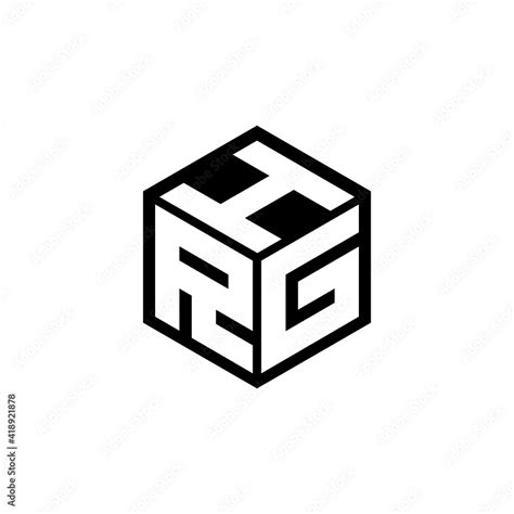 Rgh Letter Logo Design With White Background In Illustrator Cube Logo