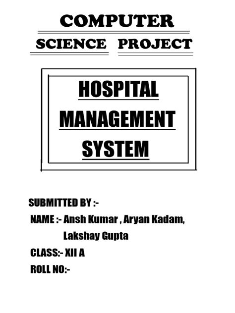 Cs Prject File Pdf Health Care User Computing