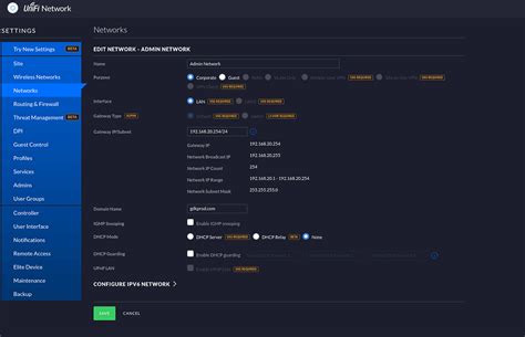 Unifi Controler Can T Add A Vlan To The Management Network