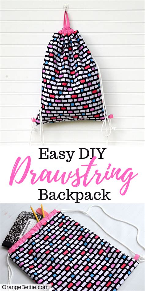 Easy Diy Drawstring Backpack Sewing Tutorial Artofit