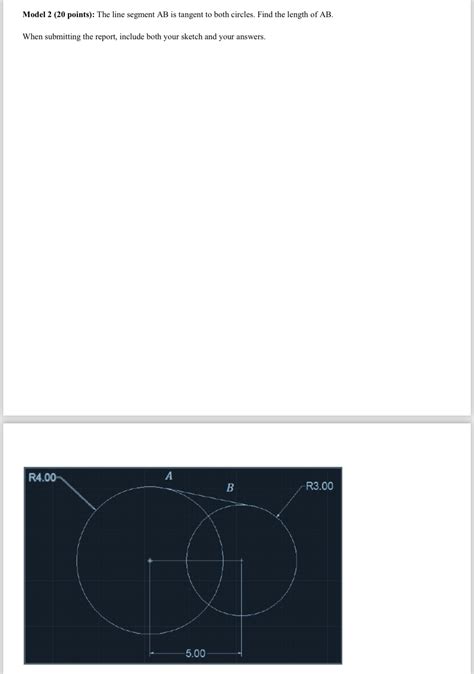 solved model 2 20 ﻿points the line segment ab ﻿is tangent