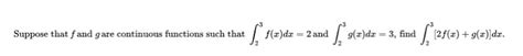 solved suppose that fand gare continuous functions such that