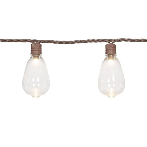 100 Count Led Edison String Lights With Brown Wire