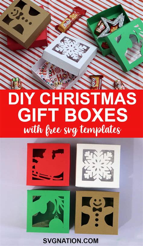 Cricut Christmas Boxes With Free Box Template
