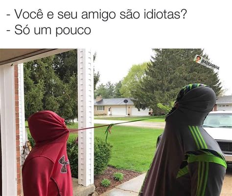 Você e seu amigo são idiotas Só um pouco Memes