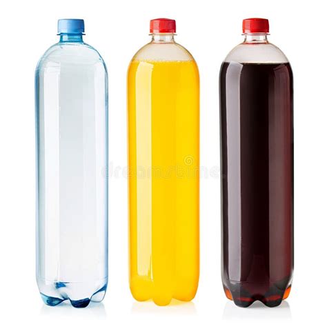 Three Large Plastic Bottle With Soft Drink Bottles Stock Image Image