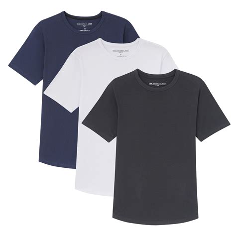 Organic Crew Neck T Shirt 3 Pack Black