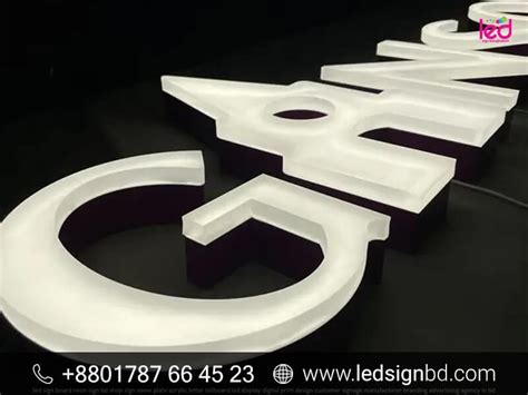 3d Ss Bata Model Led Sign Board Customizable Acrylic Latter