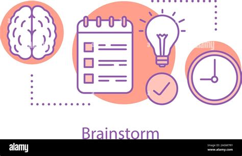 Brainstorm Concept Icon Generating Idea Thinking Process Idea Thin Line Illustration Problem