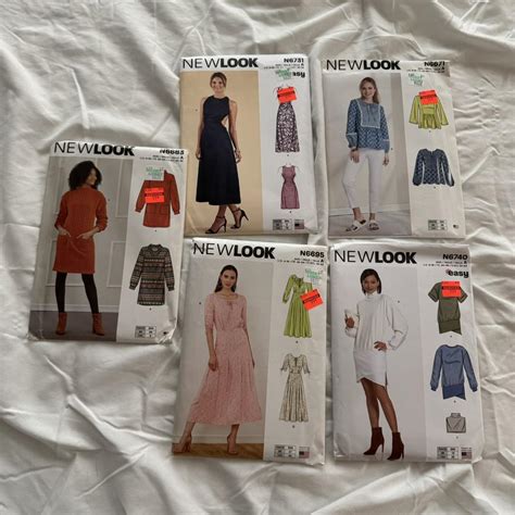 5 New Look Sewing Patterns Like New Sewing Depop