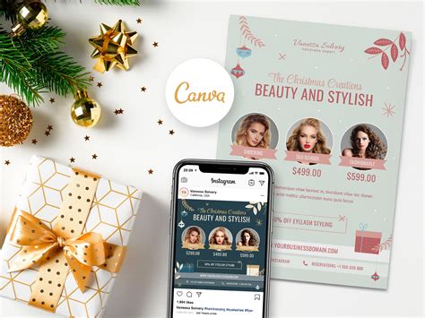 Christmas Creations Flyer Social Media Canva Template On Behance