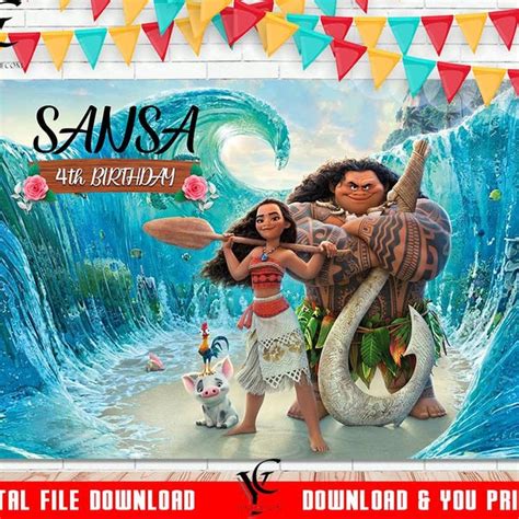 Moana Backdrop Etsy