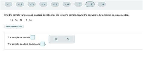 Solved Find The Sample Variance And Standard Deviation For Chegg Com