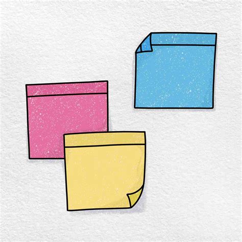 How To Draw Post It Notes
