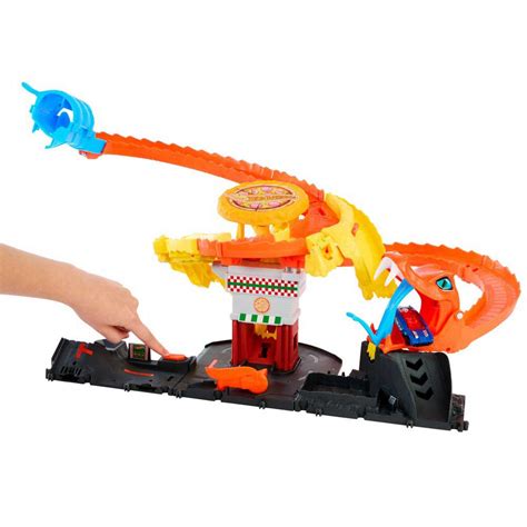 Hot Wheels Coche City Ataque De La Serpiente Naranja Kidinn